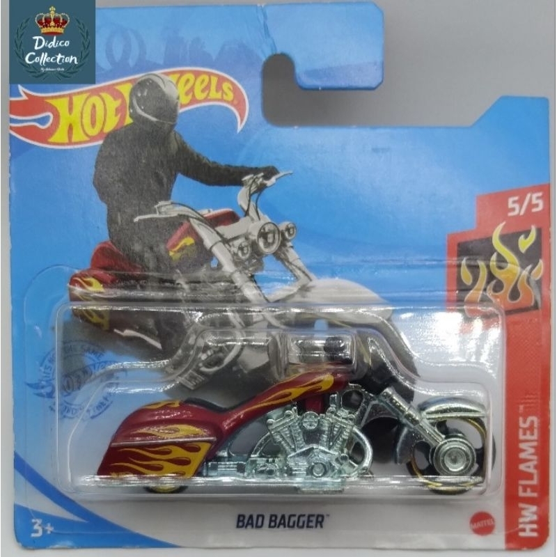 Hot Wheels Bad Bagger GTB18 - 2021 Moto HW Flames | Shopee Brasil