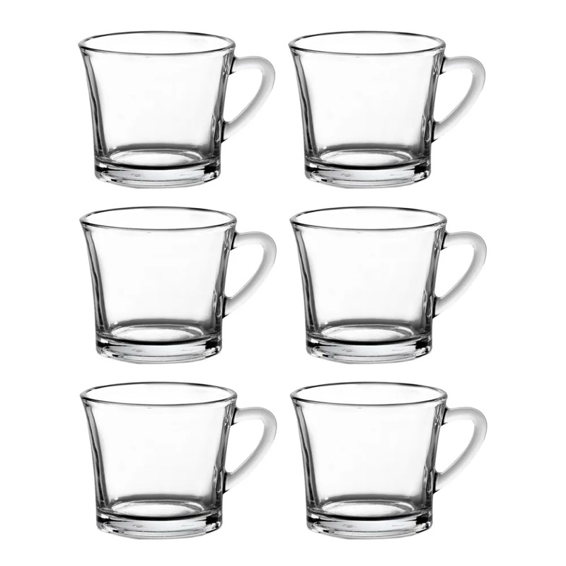 Jogo De 3 Xícaras De Vidro Premium 218Ml - 165ML | Shopee Brasil