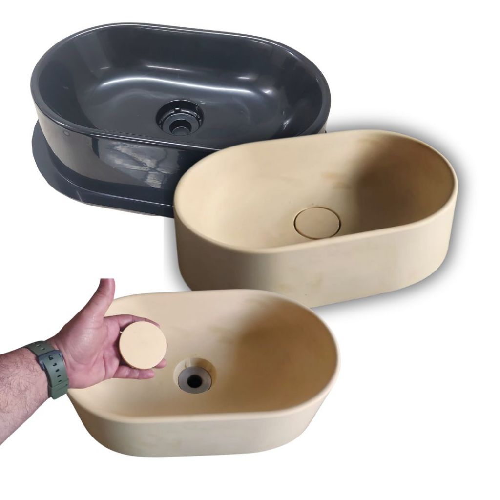 Forma Para Fabricação de Cubas Ralo Oculto Embutido Cimentício | Shopee ...