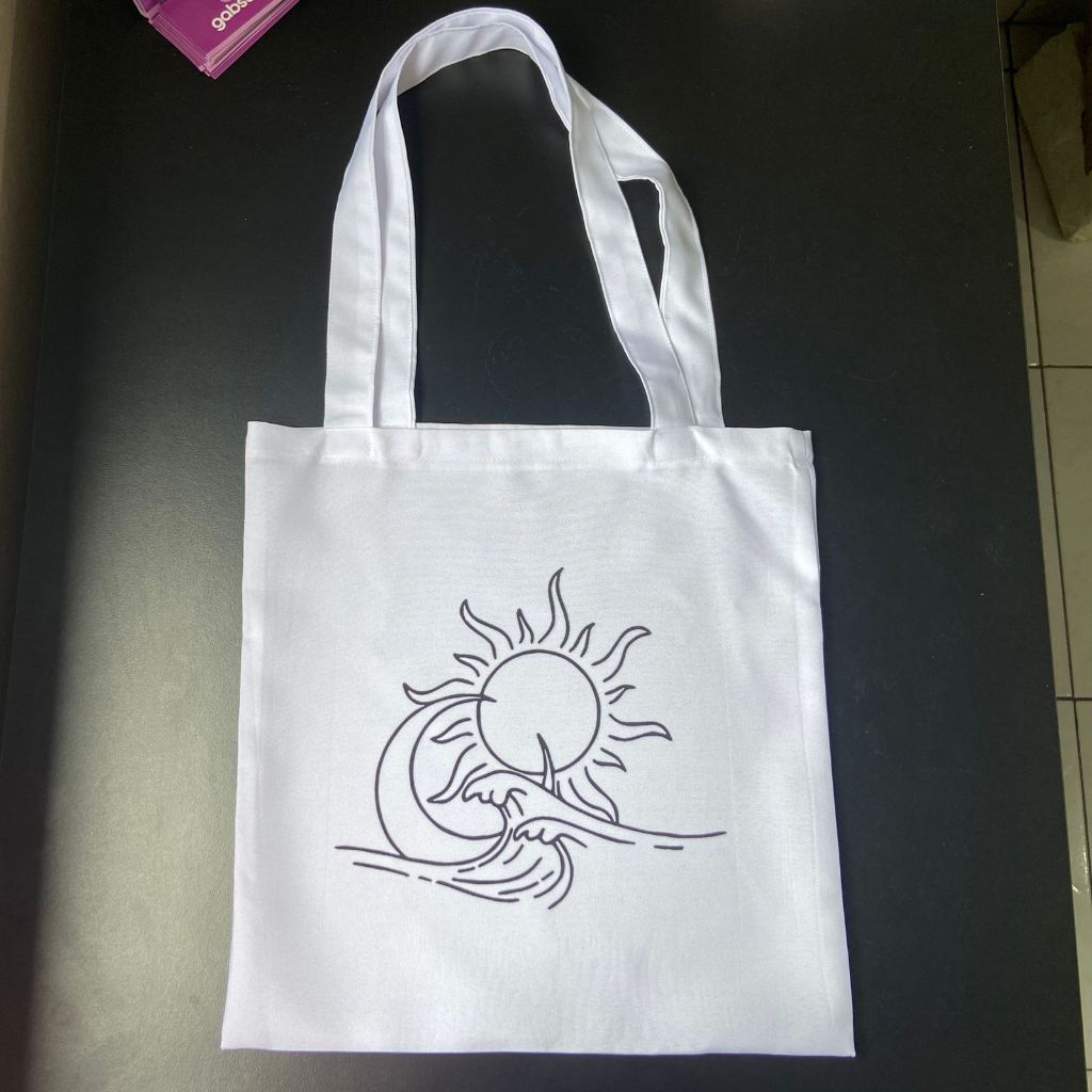 Sacola/Bolsa Ecobag Sol e Lua | Shopee Brasil