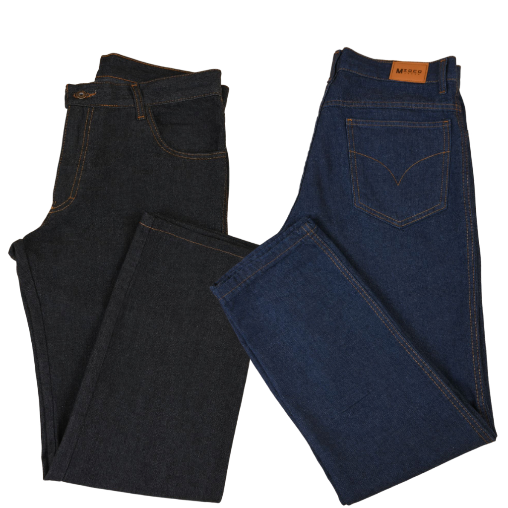 Kit 2 Calça Jeans Masculina Barata Tradicional Corte Reto Promoção