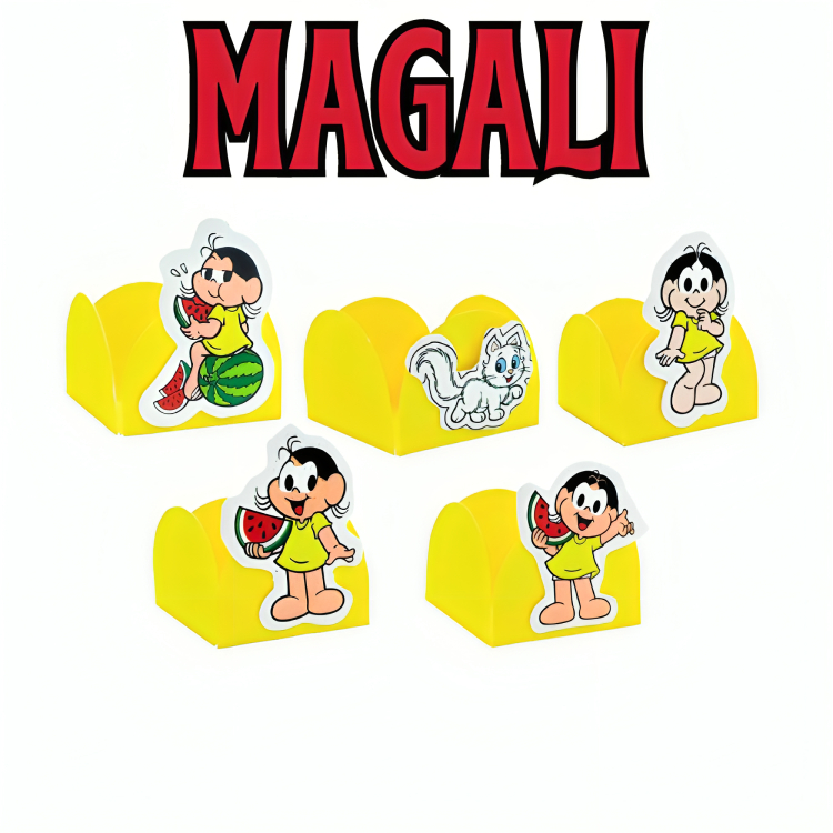 50 Forminhas Magali 4 Pétalas Para Doces Finos Festas Aniversários ...