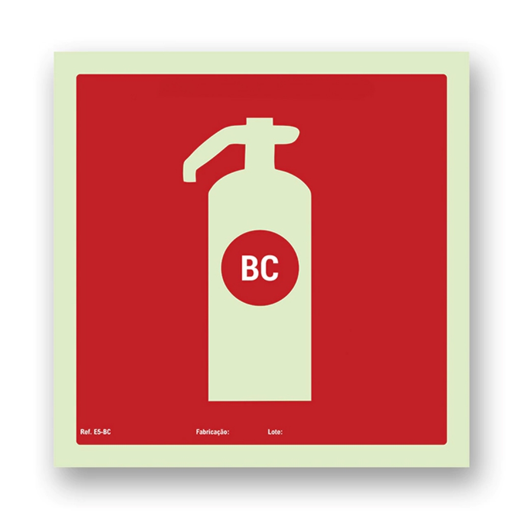 Extintor BC Placa Sinalização Apartamento Bombeiro Segurança | Shopee ...