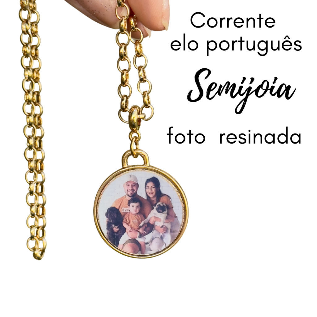 Colar com foto, corrente personalizada, medalha com foto personalizada ...