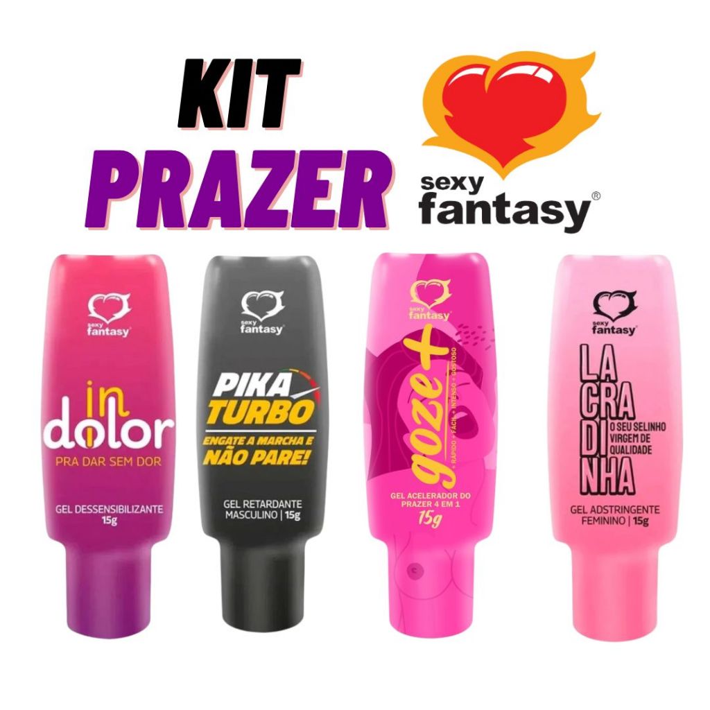 kit Gel de Prazer Sexy Fantasy 04 Produtos- Sexy Shop | Shopee Brasil