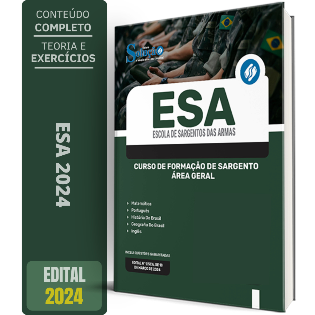 Apostila ESA 2024 - Escola de Sargentos das Armas | Shopee Brasil