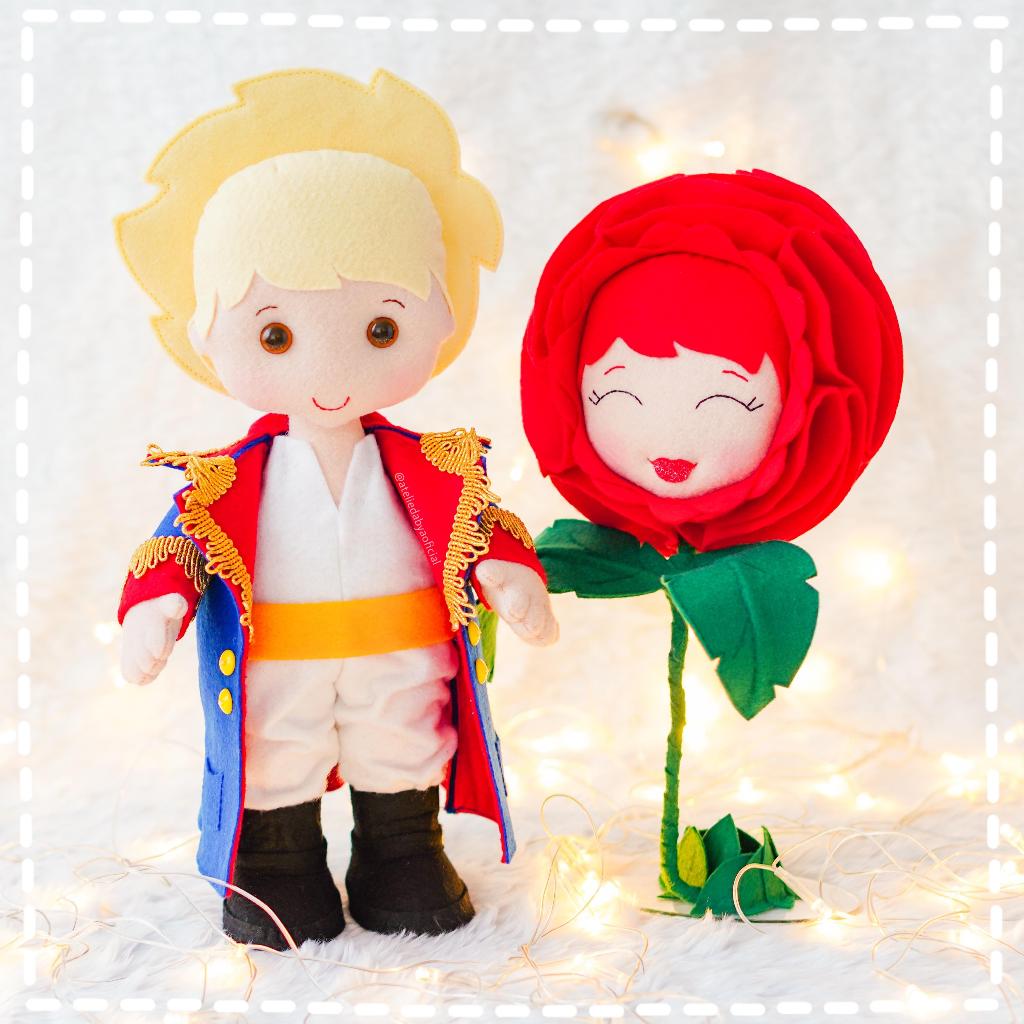 Pequeno Príncipe e a Flor em Feltro | Bonecos | Decoração de festas ...