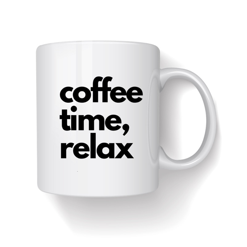 caneca coffee time, relax - 325ml | Shopee Brasil