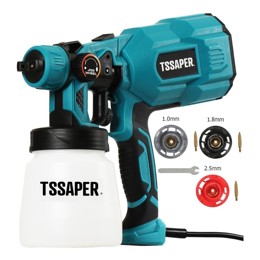 Pistola Elétrica Pintura Pulverizador de Tinta Compressor 550w - Bicos de Metal | Shopee Brasil
