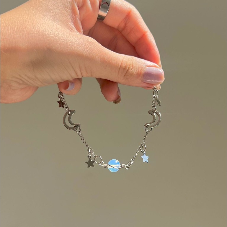 Pulseira Lua e Estrelas - Opalina | Shopee Brasil