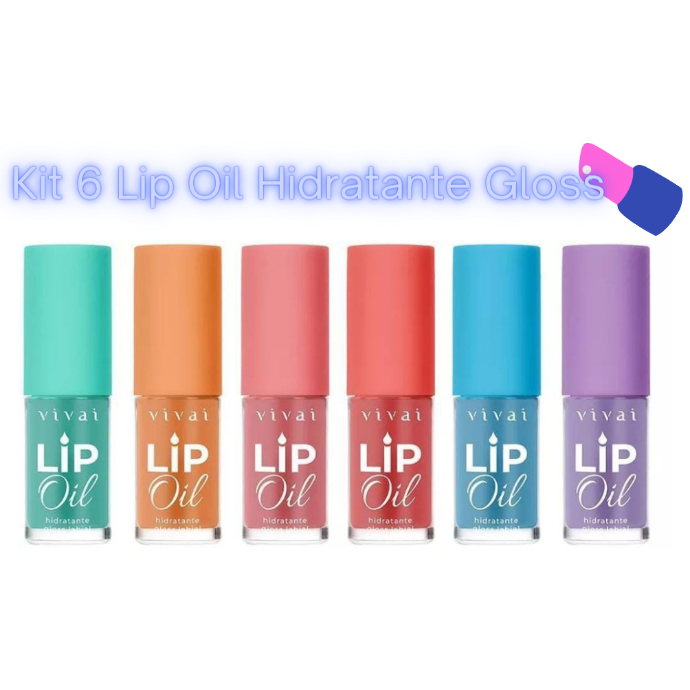 Gloss Lip Oil Kit 6 l Hidratante labial | Shopee Brasil
