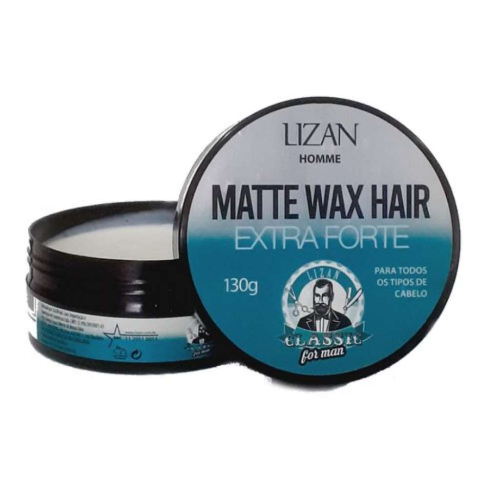 Classic Lizan Pomada Matte Wax Hair Extra Forte 130g | Shopee Brasil