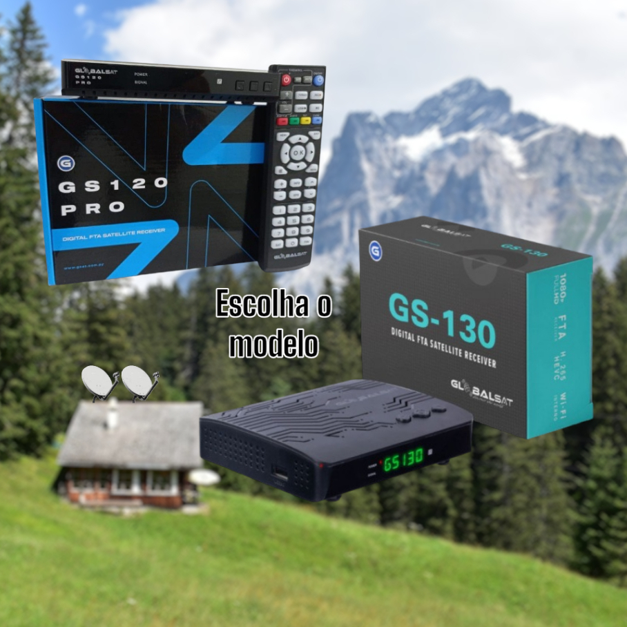 Receptor digital via satélite escolha GS130 ou GS 120 pró | Shopee Brasil