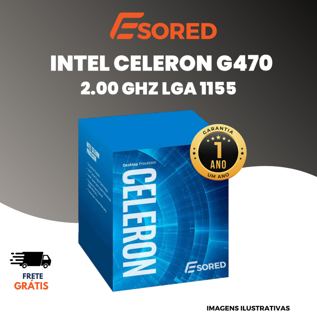 Processador Intel Celeron G470 2,00 GHz LGA 1155 - Selecione Com Ou Sem Cooler - Garantia De 1 ...