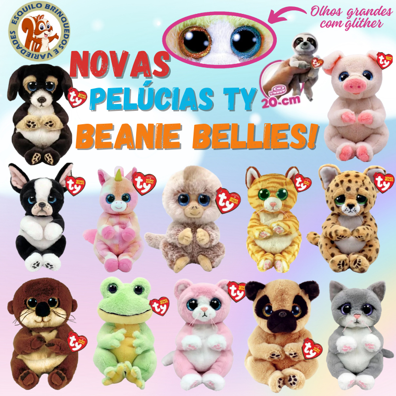Bicho Bichinho De Pelúcia Beanie Bellies Coleção Pelúcias Ty Olhos ...