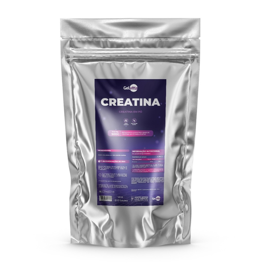 Creatina Monohidratada 500g - 100% Pura Importada - Gelvitta | Shopee ...