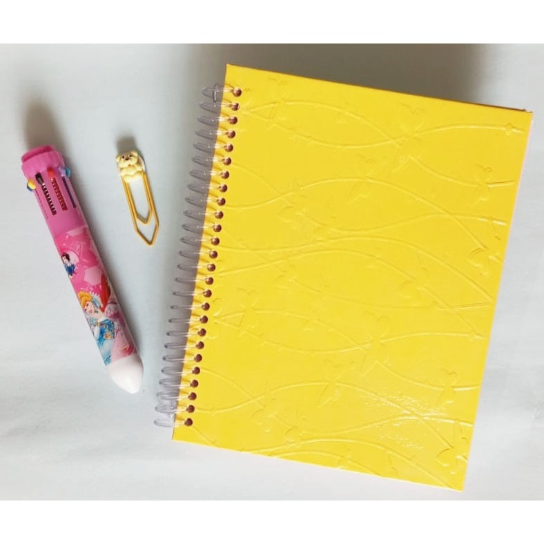 Mini caderno Capa dura + Caneta 10 cores + Clips | Shopee Brasil