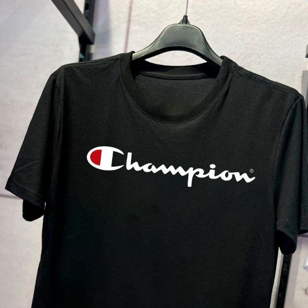 Camiseta Masculina Champion Algodão 100% Camisa Premium | Shopee Brasil