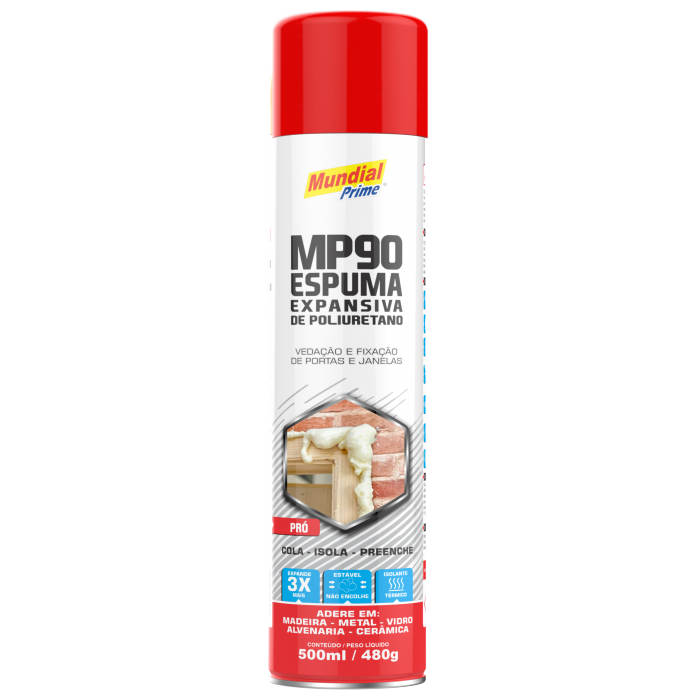 ESPUMA DE POLIURETANO 500ML 480G MUNDIAL PRIME | Shopee Brasil