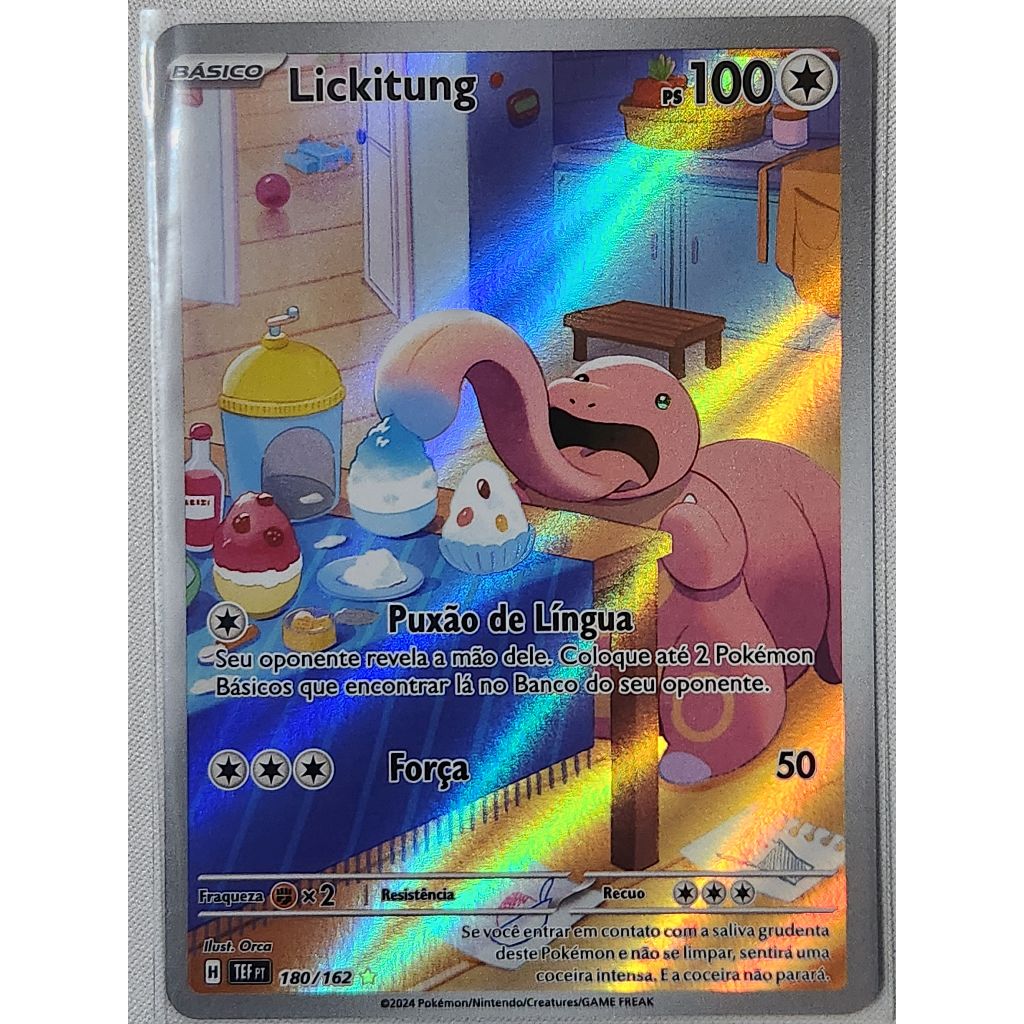 Carta Pokemon Lickitung (180/162) TEF | Shopee Brasil