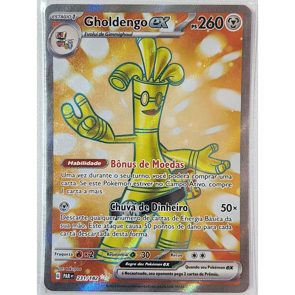 Carta Pokemon Gholdengo ex (231/182) PAR | Shopee Brasil