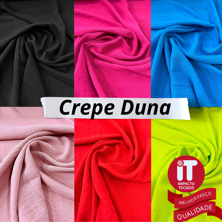 Tecido Crepe Duna Air Flow Liso Modinha Feminina (10Mt x 1,5mt ...