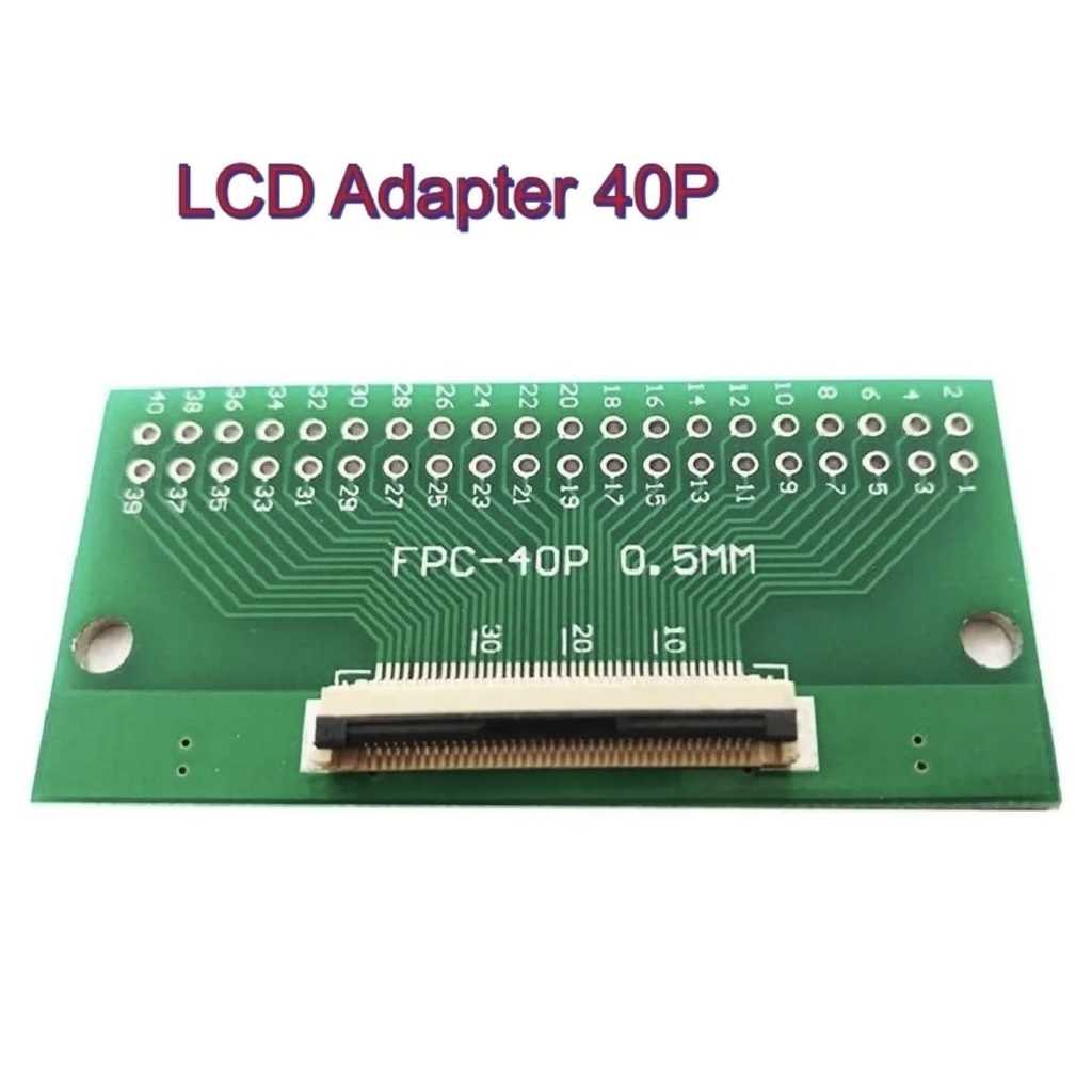 1 Conector Placa Adaptadora para Visor do LCD Fpc 40 Pinos 0.5mm Para ...