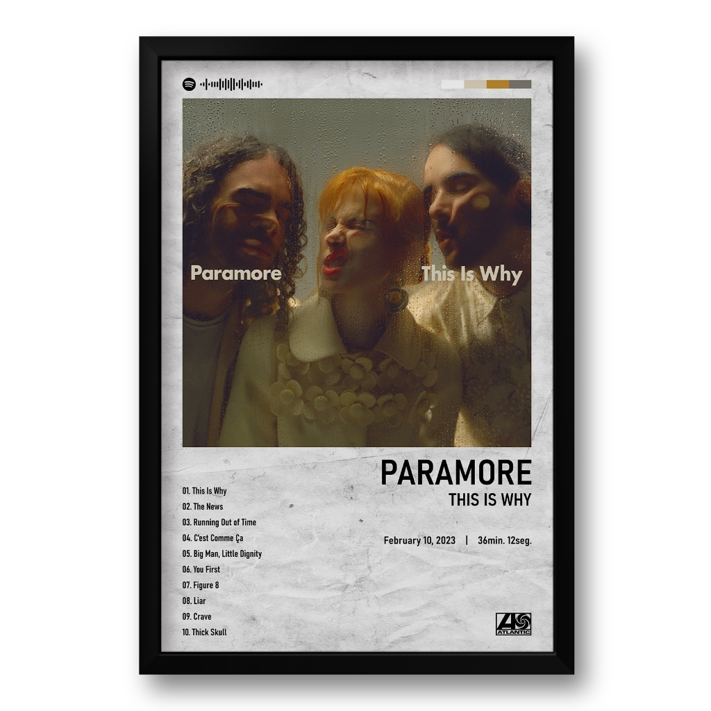 Quadro Álbum Spotify This Is Why - Paramore - 40x60cm | Shopee Brasil
