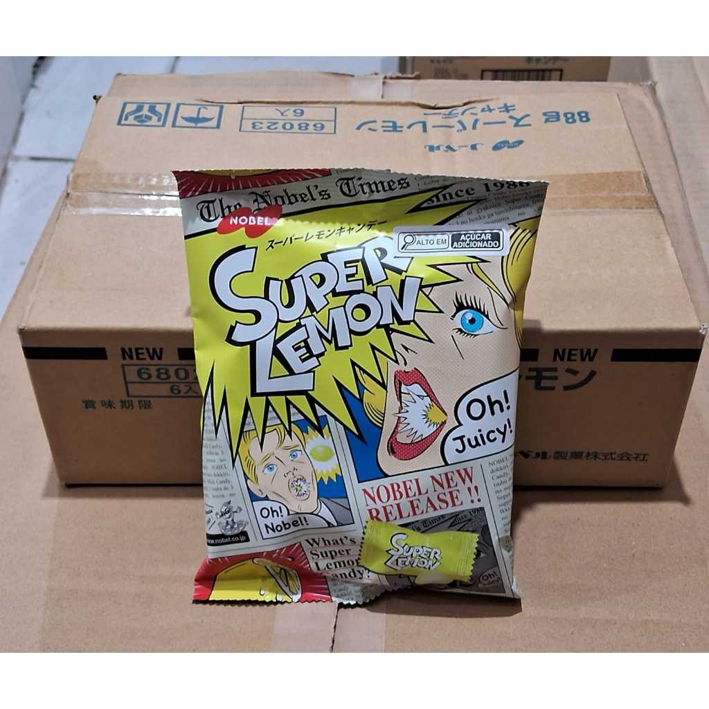 Bala SUPER LEMON 84g NOBEL 1 PACOTE Aproximadamente 20 a 22 unidades ...