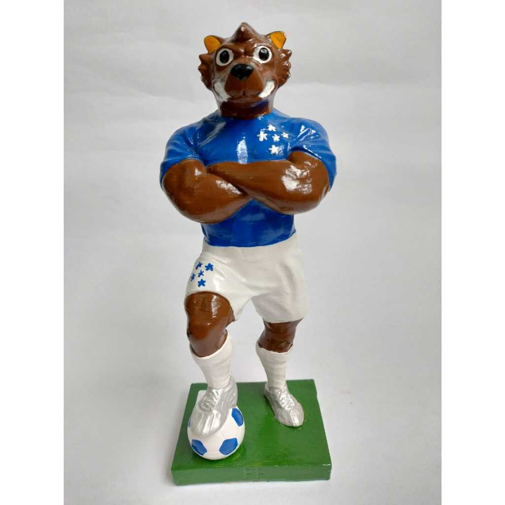 Mascote Raposão Original Cruzeiro Esporte Clube em Gesso 20cm | Shopee ...