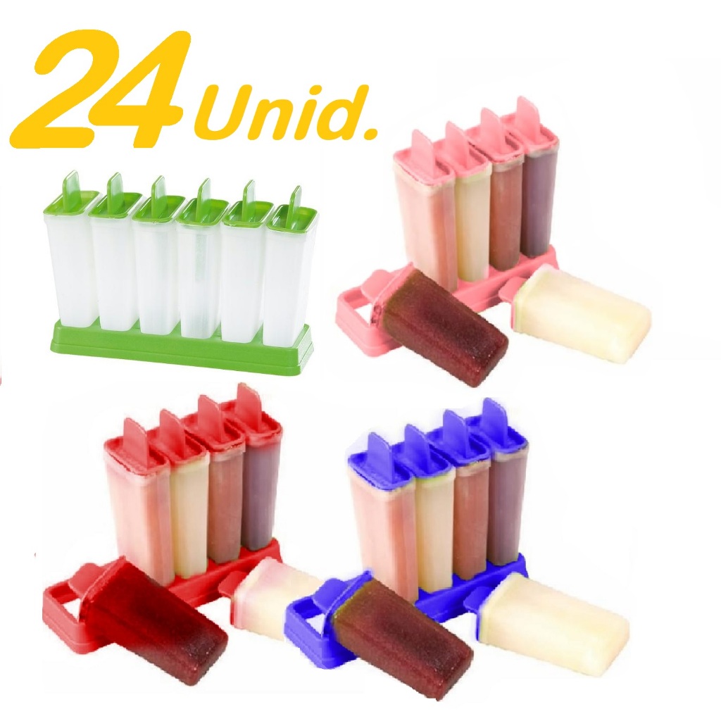 24 Formas de Sorvete Picolé com Opção de Cores - BPA Free | Shopee Brasil