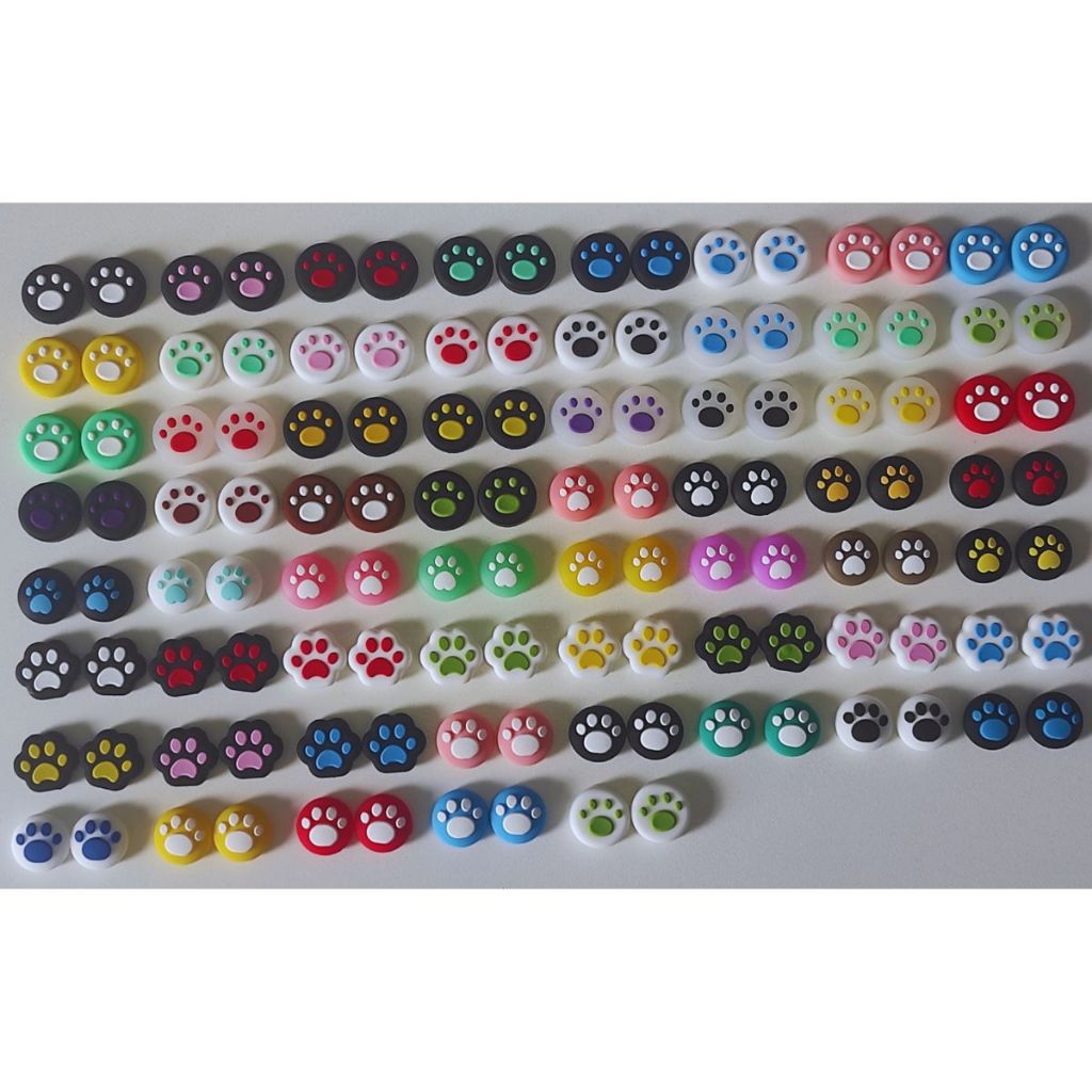 Par de Grip 3D Pata e Patinhas Premium Para Analógico de Controle ...