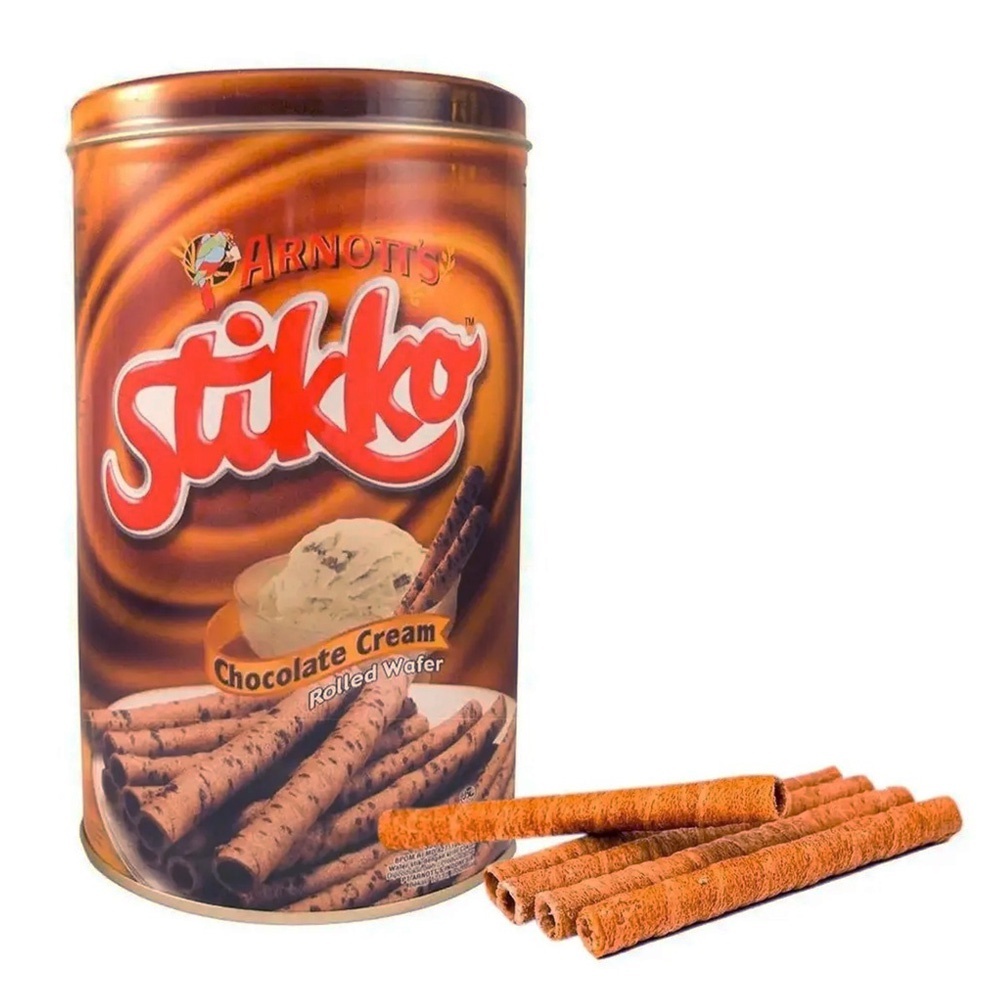 Biscoito Wafer Recheados Stikko Chocolate Cream Lata 330g | Shopee Brasil