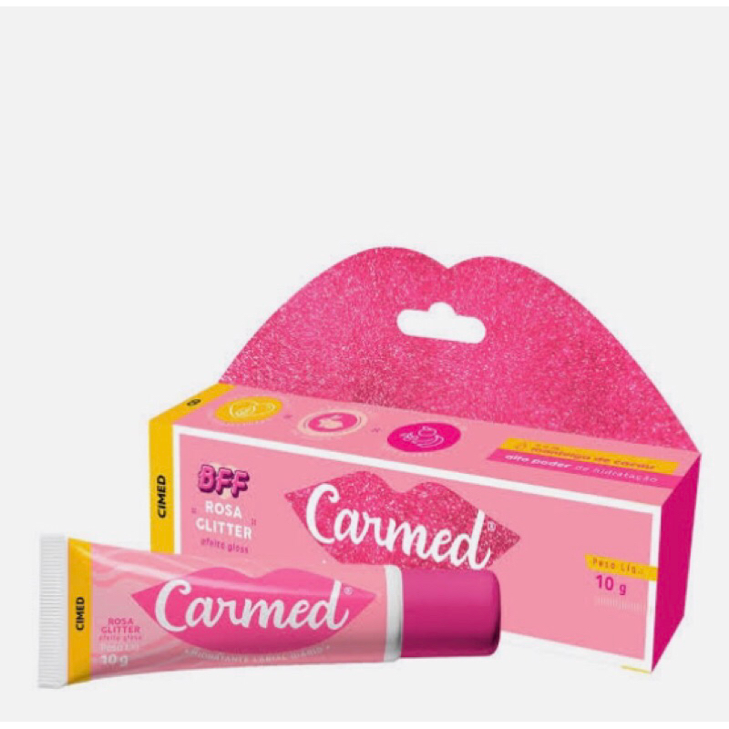 Carmed BFF 10g - Hidratante Labial Efeito Gloss Rosa Glitter ou Beijinho Incolor FPS30 - Cimed ...