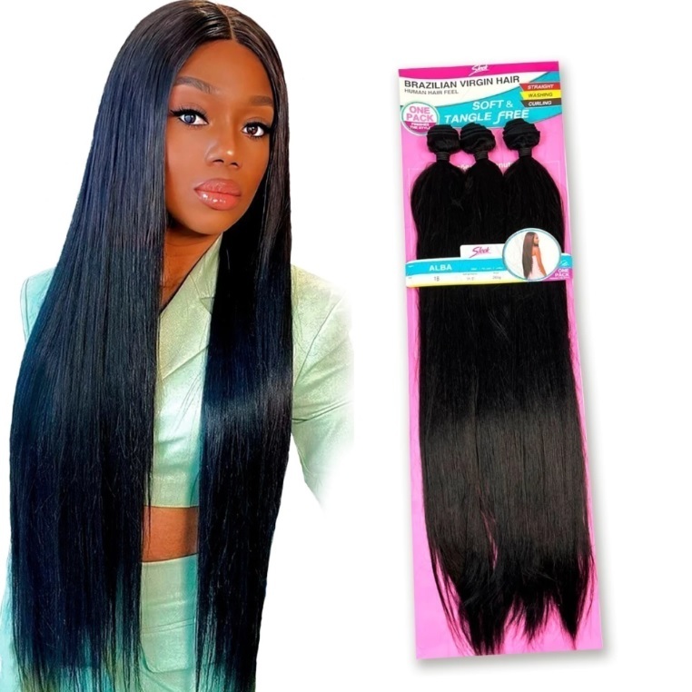 ALBA - SLEEK - Cabelo Liso BIO FIBRA BIO VEGETAL 80CM | Shopee Brasil
