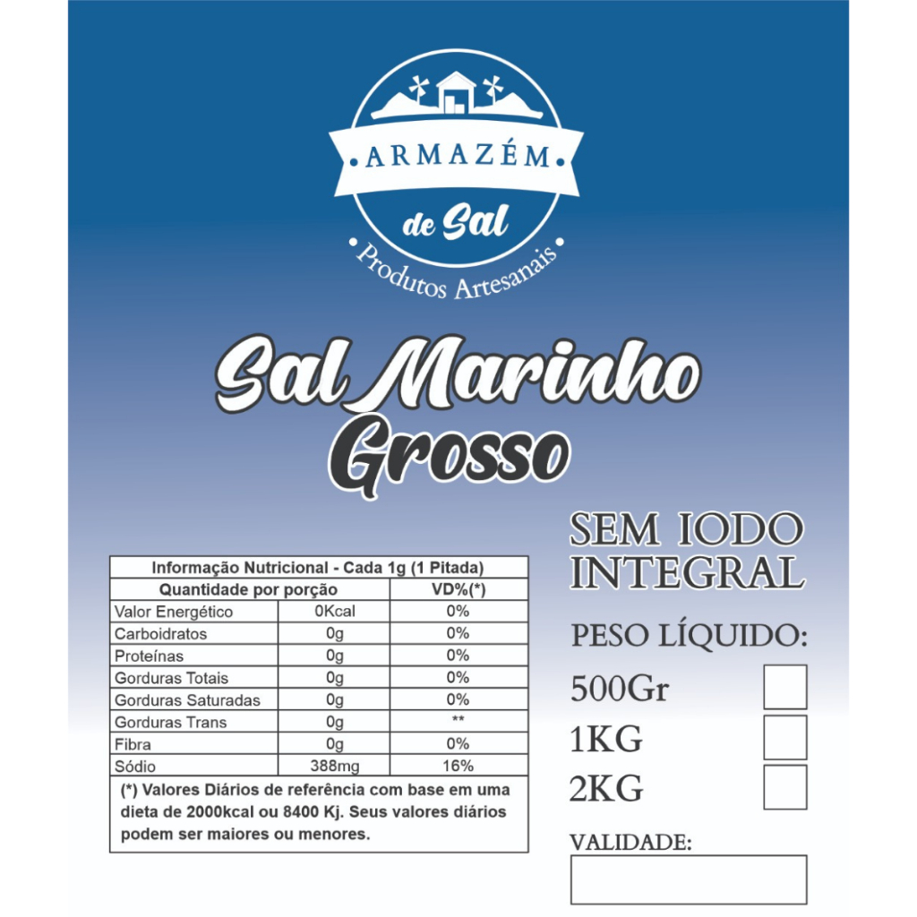Sal Integral Grosso - 2kg | Shopee Brasil
