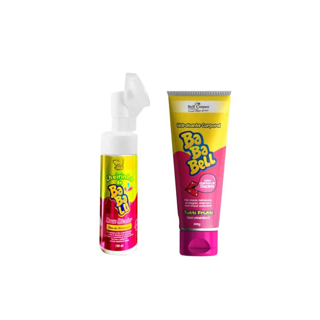 Kit Mousse Micelar Babalu + Hidratante Corporal Bababell Cheirinho ...