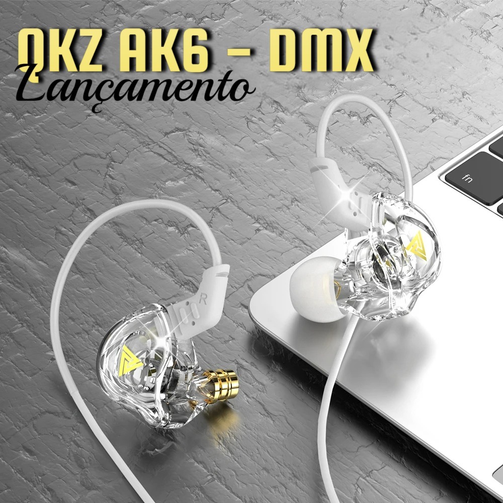 Fone de ouvido Qkz AK6 DMX e AK6 ARES com Microfone retorno de palco In ...