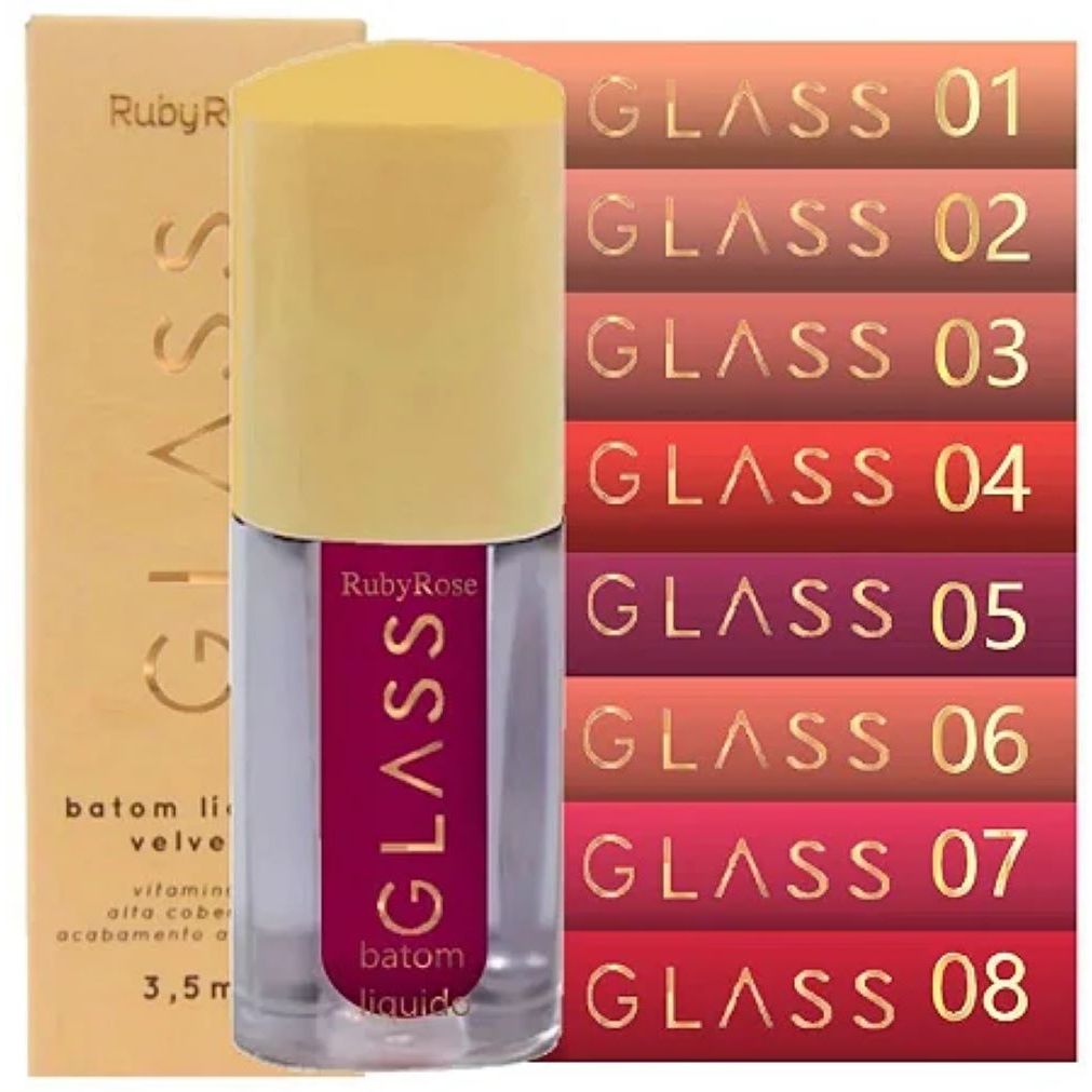 Gloss Laqueado Linha Glass Ruby Rose | Shopee Brasil