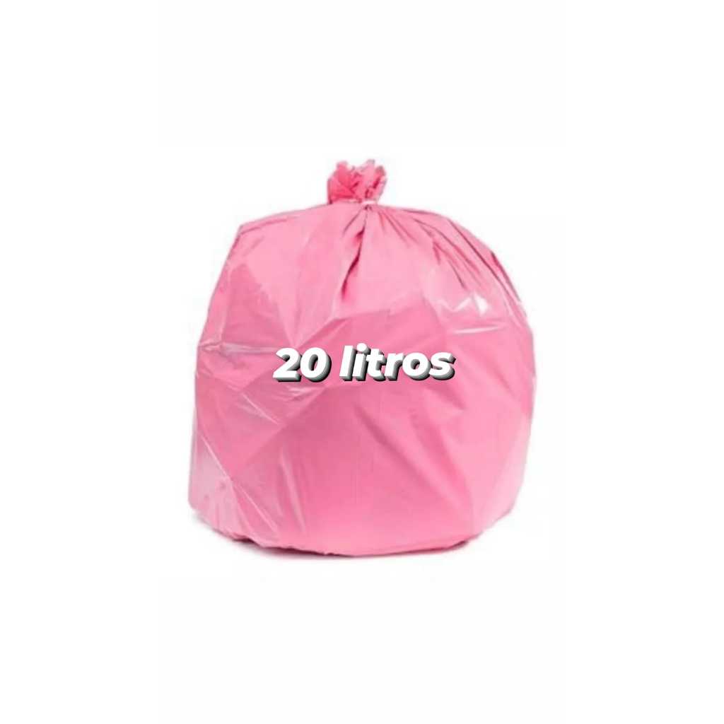 SACO ROSA PERFUMADO 20 LITROS COM 25 UND | Shopee Brasil