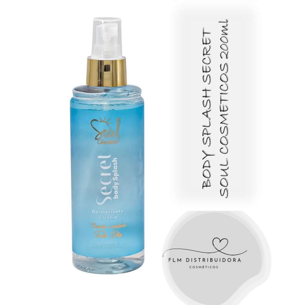 Body Splash Secret (Blue) Desodorante Colonia Soul Cosmeticos 200ml | Shopee Brasil