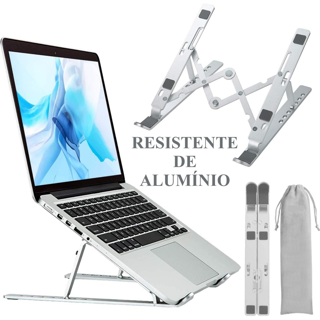 Suporte De Notebook Base Alumínio Articulado Portátil Resistente ...