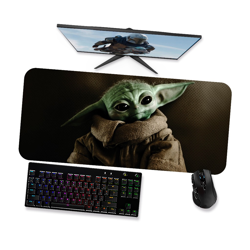 Mouse pad Mandalorian Grogu Baby Yoda 1 - Mousepad Gamer 90x40 80x40 ...