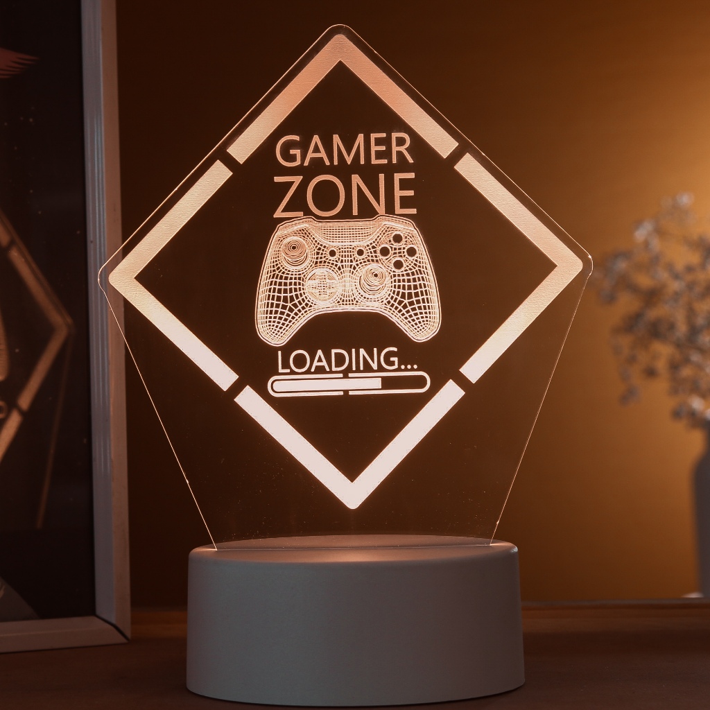 Luminária LED 3D de Mesa / Luz Noturna Presente Criativo / Decoração ...