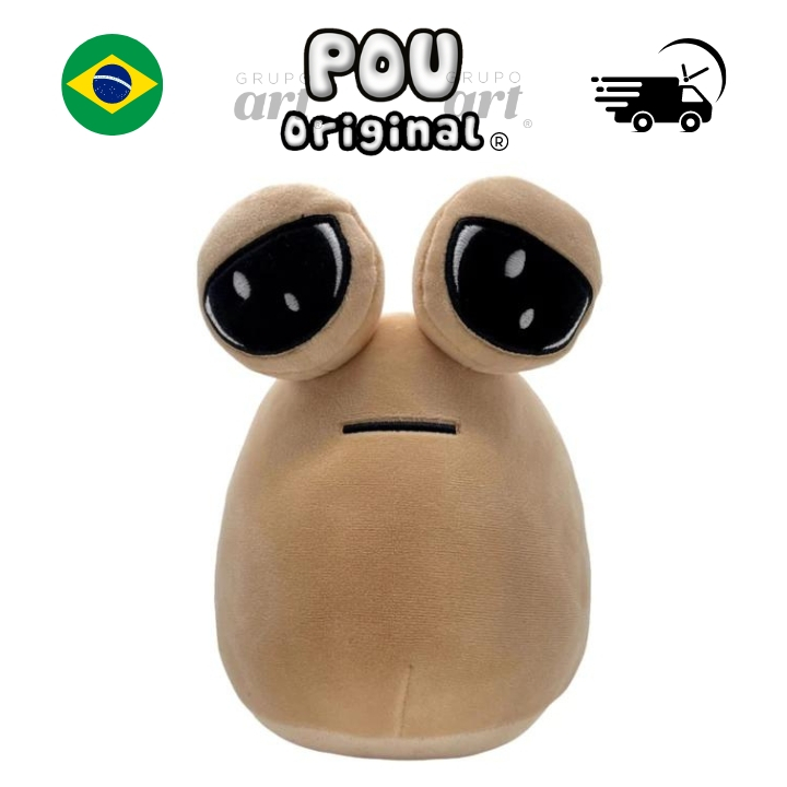 Brinquedo de Pélucia Pou Original 22cm Boneco Macio Antialérgico ...