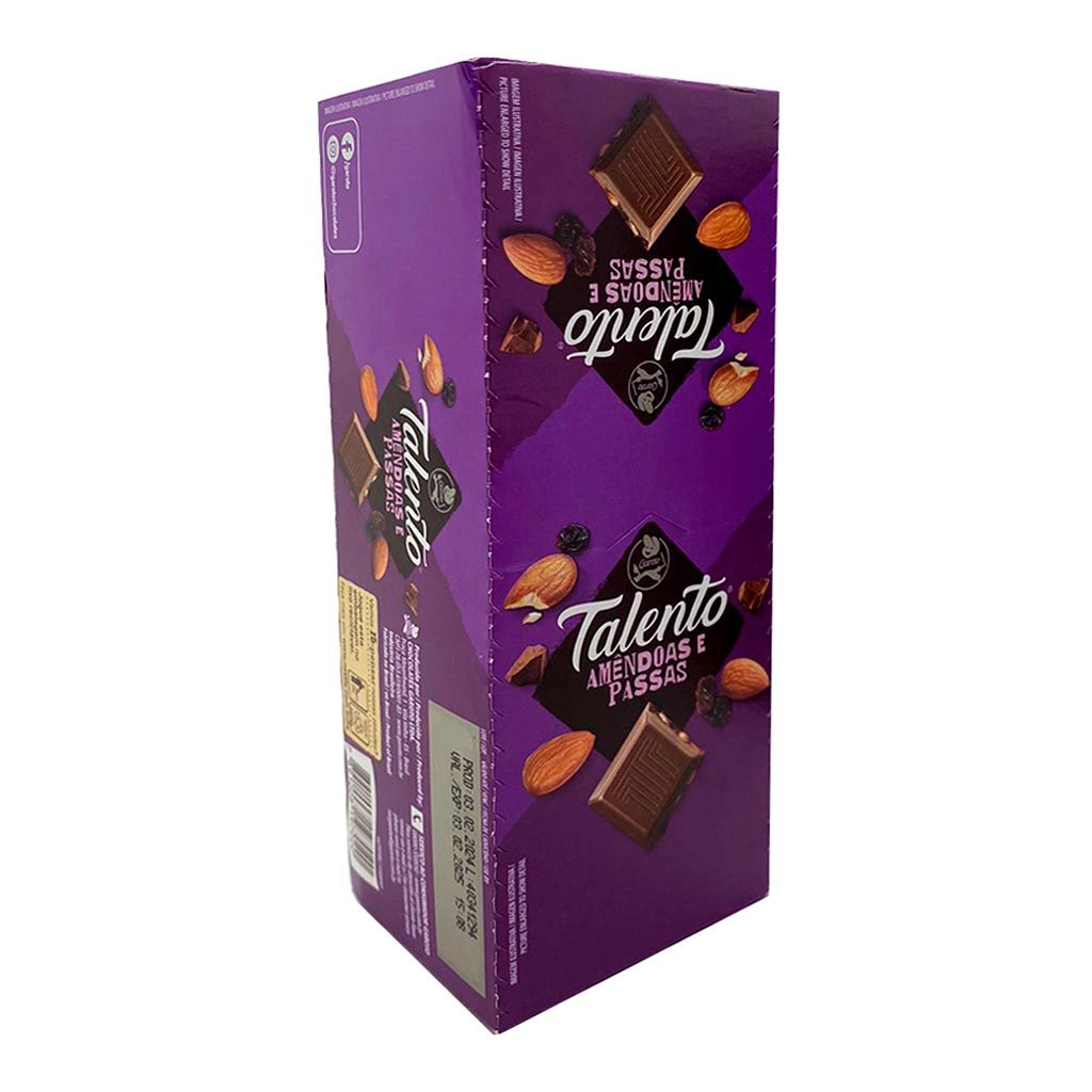 Chocolate Mini Talento Roxo Amêndoas 25g c/15 - Garoto | Shopee Brasil