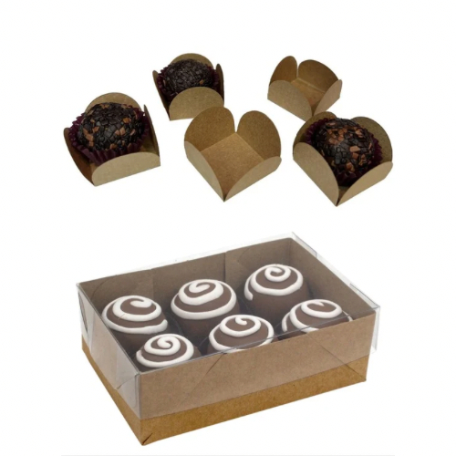 Caixa Para Bombons Docinhos 6 Doces 30Uni + 200 Forminhas Brigadeiro ...