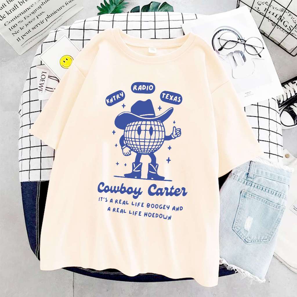 Camiseta Cowboy Carter Kntry Radio Texas Unissex | Shopee Brasil