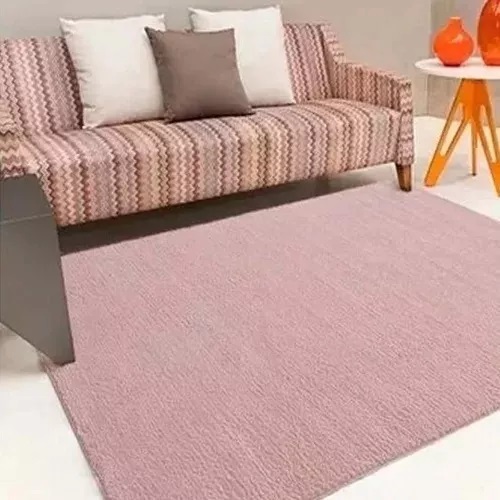 Tapete Sala 100x140 Antiderrapante Luxo Vip Jolitex Cor Rosa-claro ...