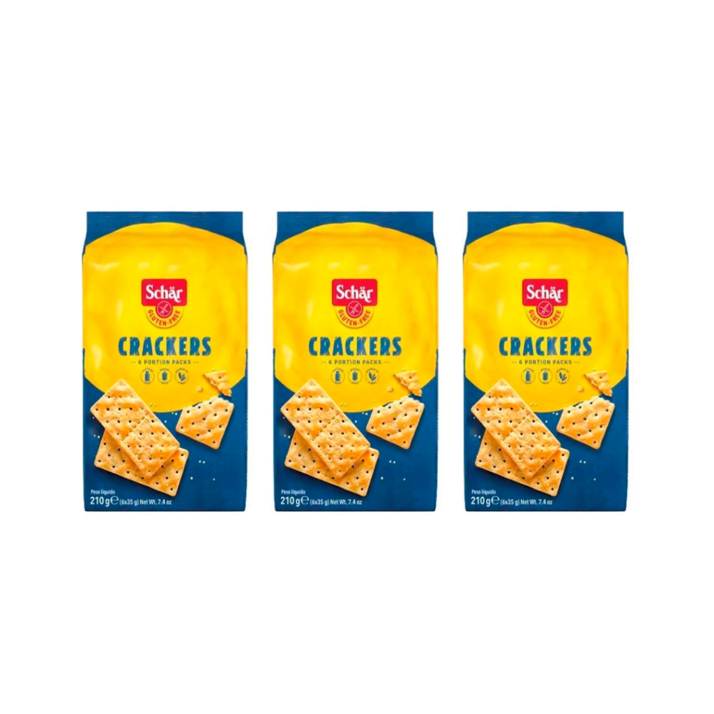 Kit 3 Biscoitos Crackers Sem Glúten e Sem Lactose 210g Schar | Shopee ...